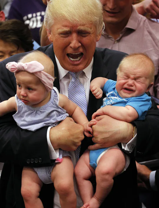 These Photos Of Donald Trump Holding A Baby Are Hilarious & Fitting