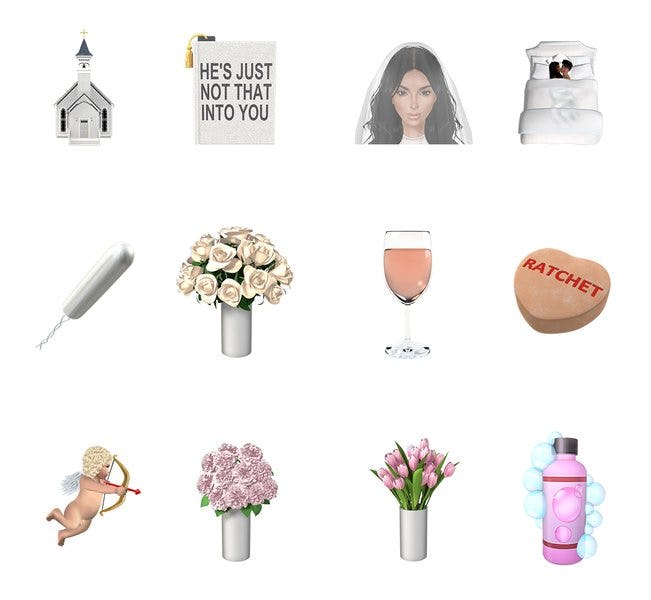 Kim K's Valentine's Day Kimoji Pack Captures The Meaning Of True Love