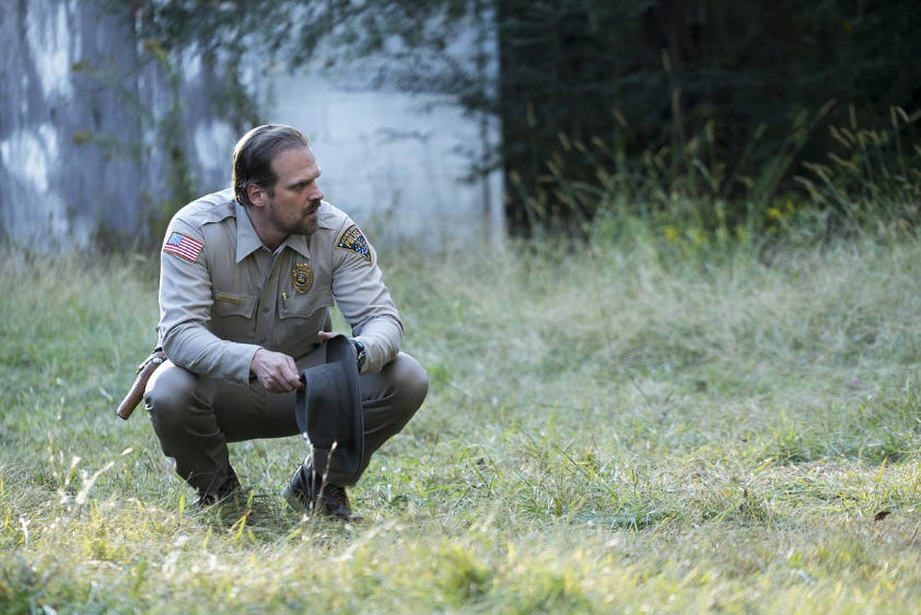 A Hopper From 'Stranger Things' Halloween Costume That's Perfect For Kids