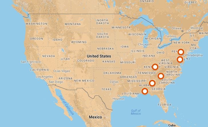 A Map Of Clown Sightings Across The US, Because They're More Common ...