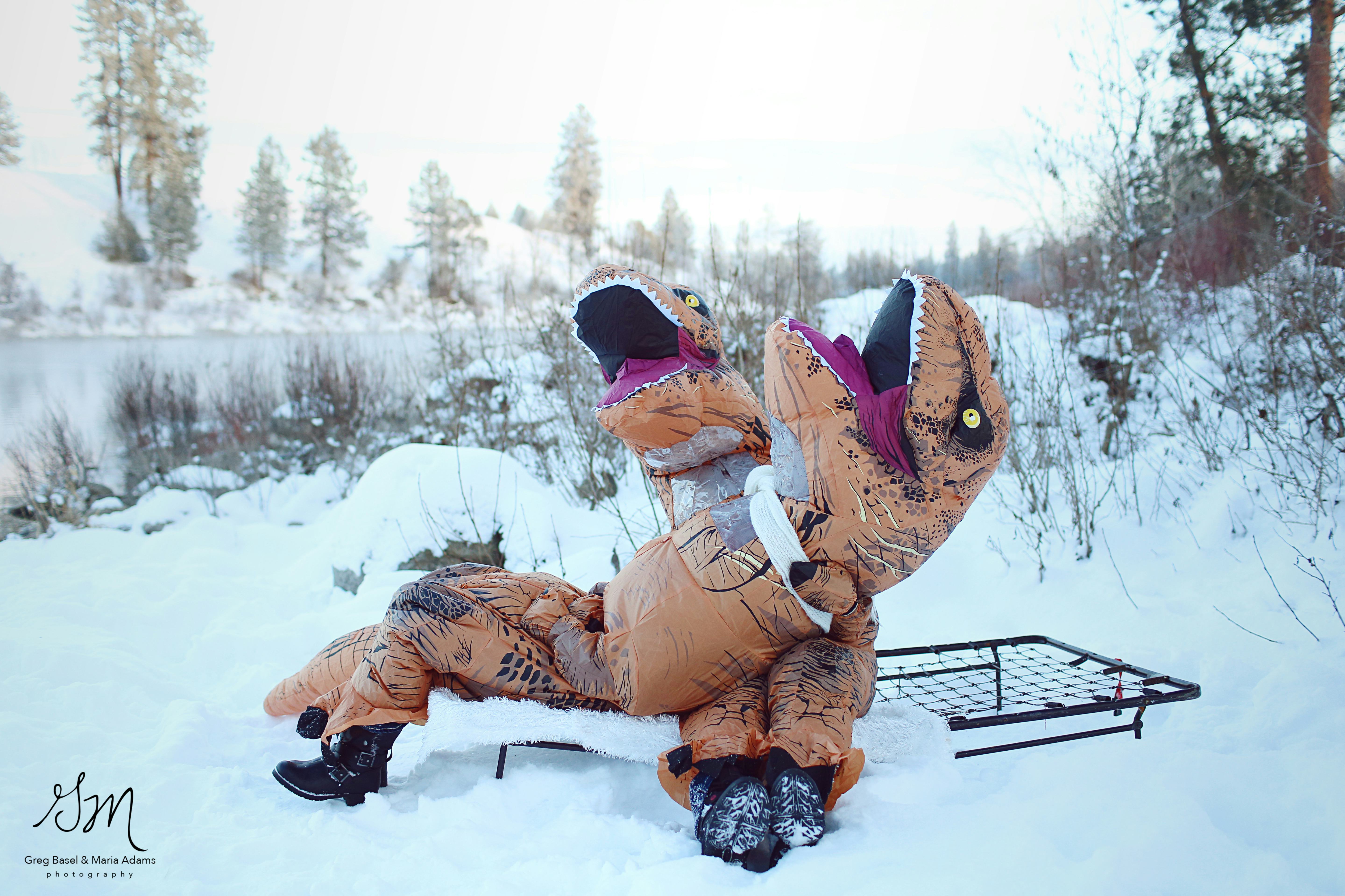 This T-Rex Engagement Photo Shoot Is Relationship Goals