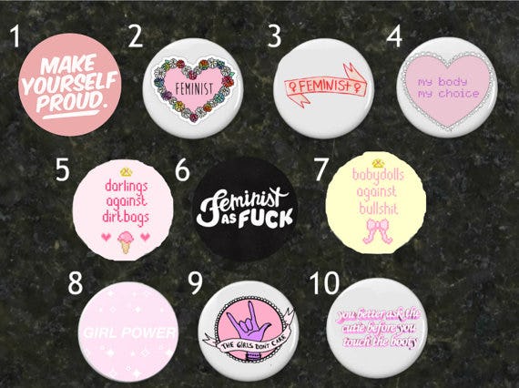 9 Feminist Pins & Patches To Wear To The Women's Strike