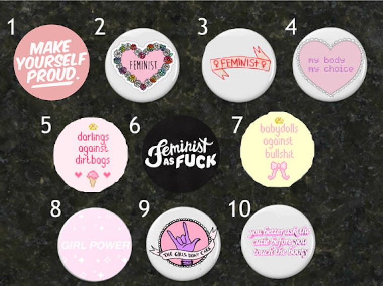 9 Feminist Pins & Patches To Wear To The Women's Strike