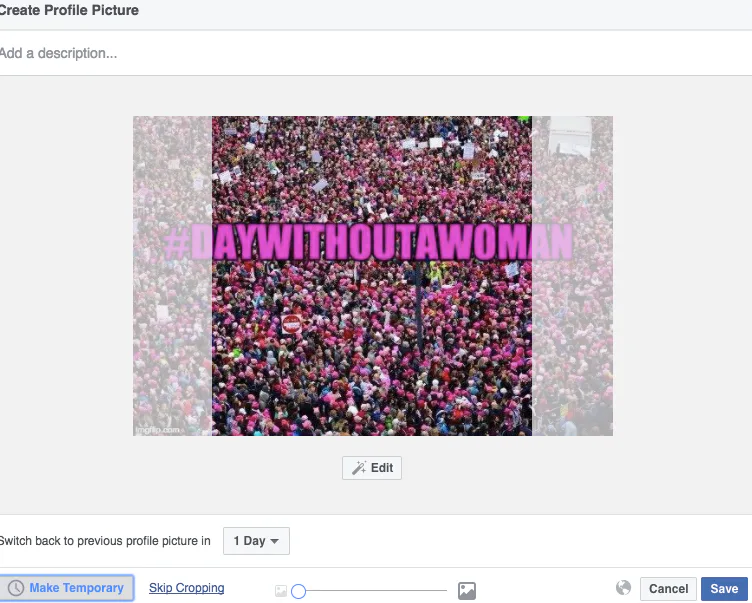 How To Change Your Facebook Profile Picture To Support A Day Without A ...