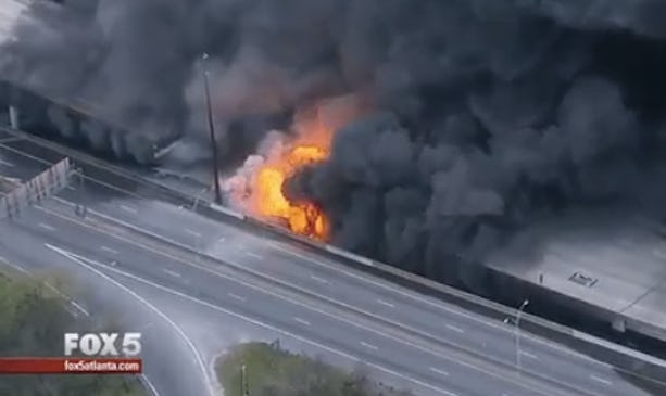 An Atlanta Interstate Collapsed & Is On Fire, And The Photos Are Terrifying