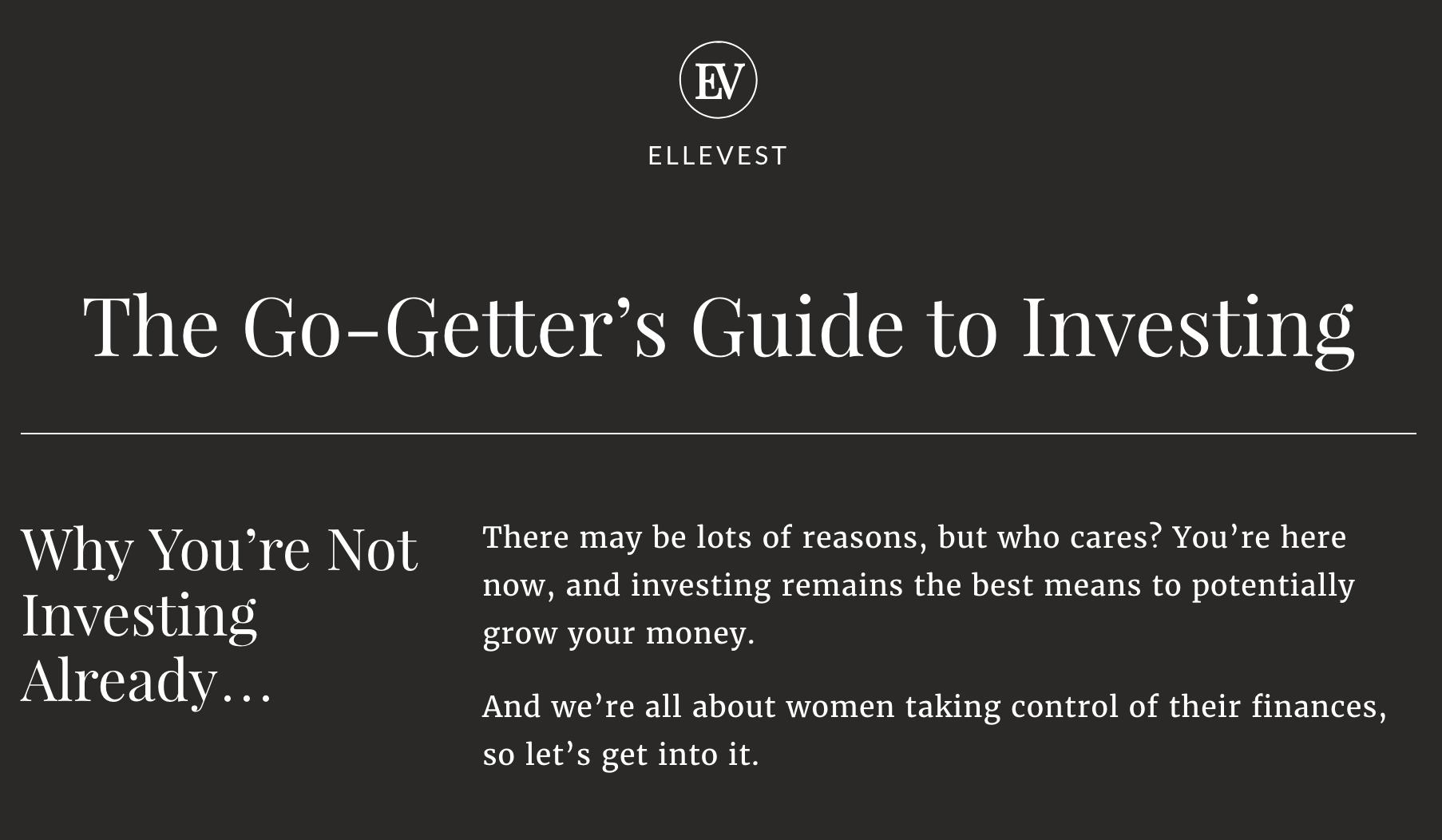 Ellevest's "The Go Getter's Guide To Investing" Makes Saving Simple ...