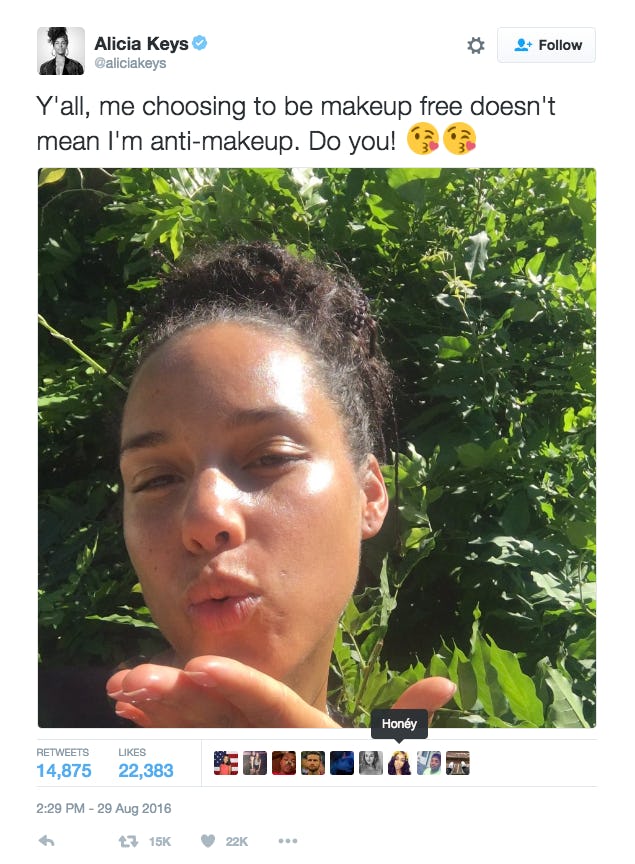 Twitter Is Divided Over Alicia Keys Wearing No Makeup