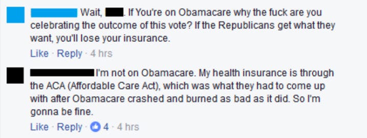 Trump Supporter Thinks Obamacare And ACA Are Different
