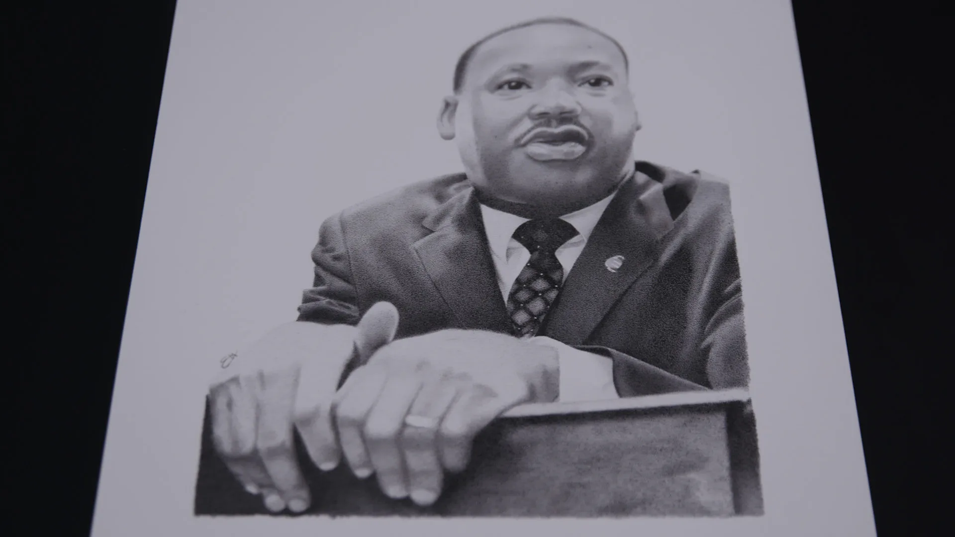 Artist Draws MLK Tribute Piece Dot by Dot