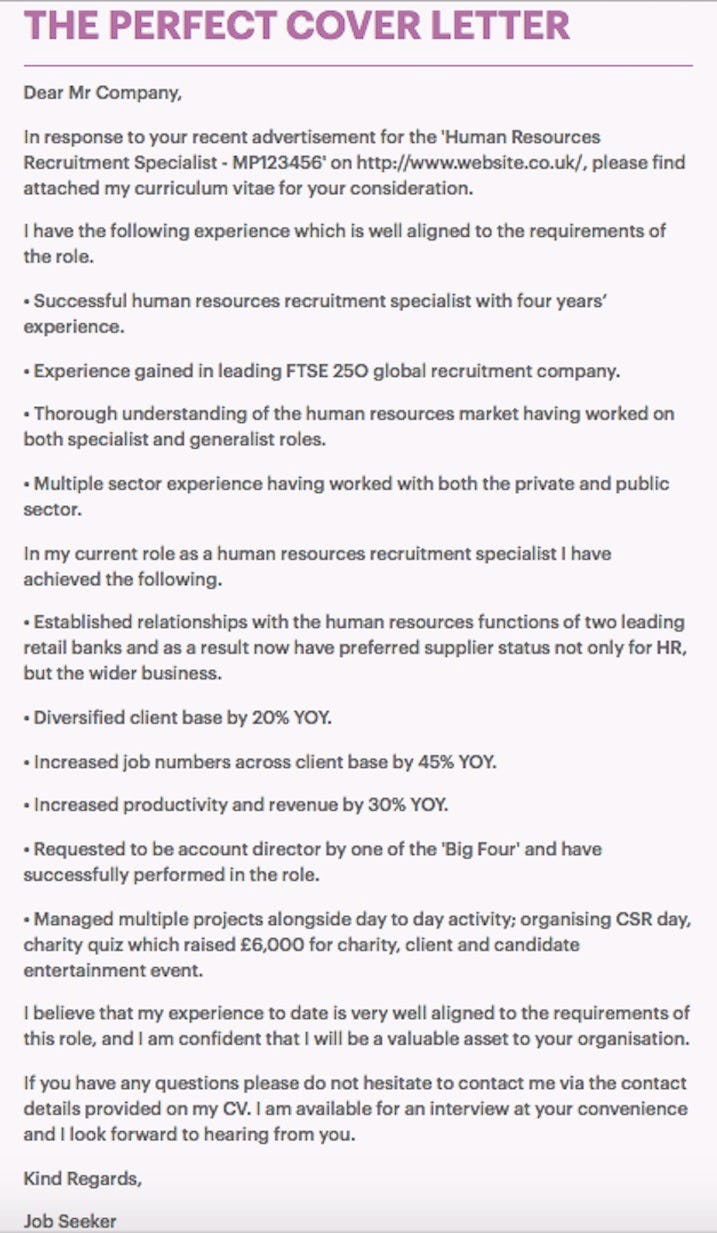 Expert Reveals How To Write Perfect Cover Letter