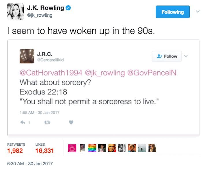 Best JK Rowling Tweets Of 2017