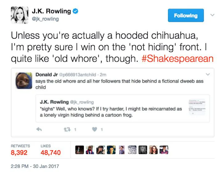 Best JK Rowling Tweets Of 2017