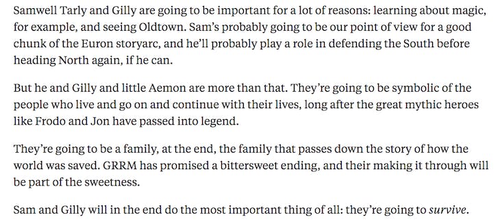 Sam & Gilly 'Game Of Thrones' Theory Is Really Bittersweet