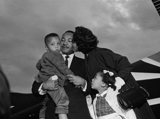 9 Images Of Martin Luther King Jr. At Home With The Kids