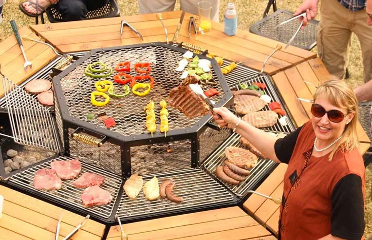 JAG Eight Is a 3-in-1 Hibachi Grill, Picnic Table & Fire Pit