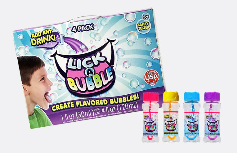 Lick-A-Bubble Lets Kids Make Edible Bubbles Out of Their Favorite Drink