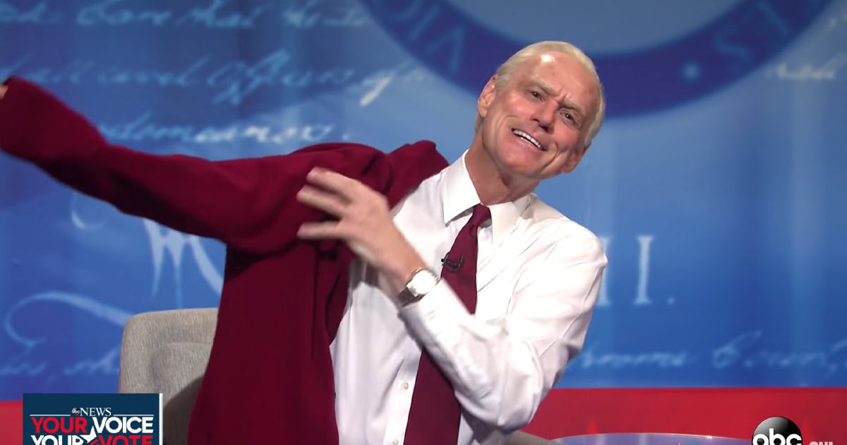 'SNL' Put Jim Carrey's Biden In a Mister Rogers' Sweater — And Then It ...