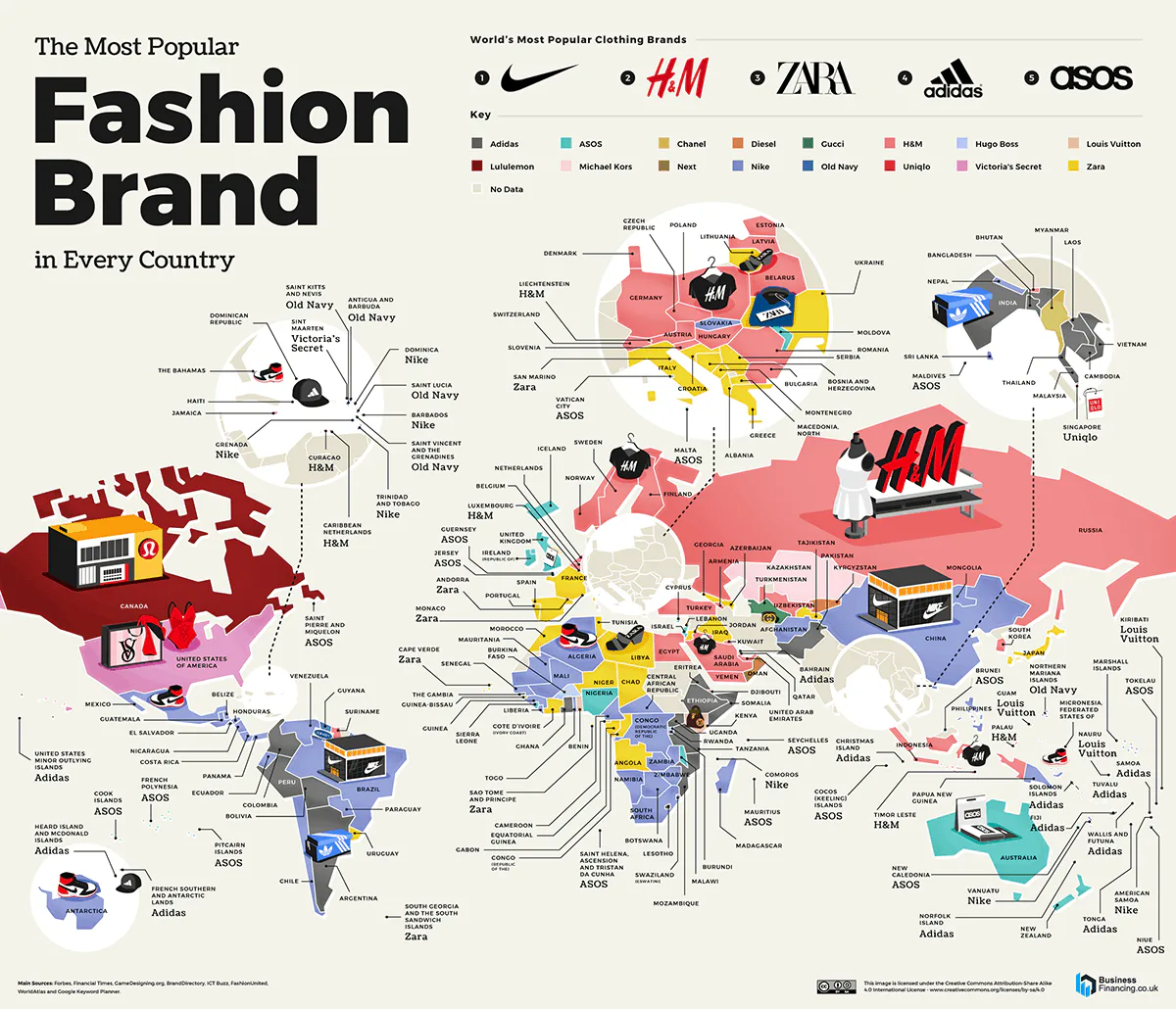 Maps Show Most Popular Brands And Restaurants In Every Country