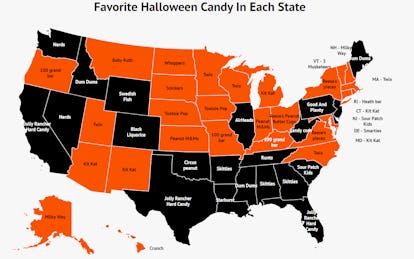 This Map Shows Every State's Favorite Halloween Candy