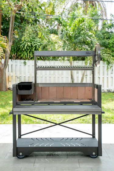 This grill is the most fun you can have burning wood, even in the cold.