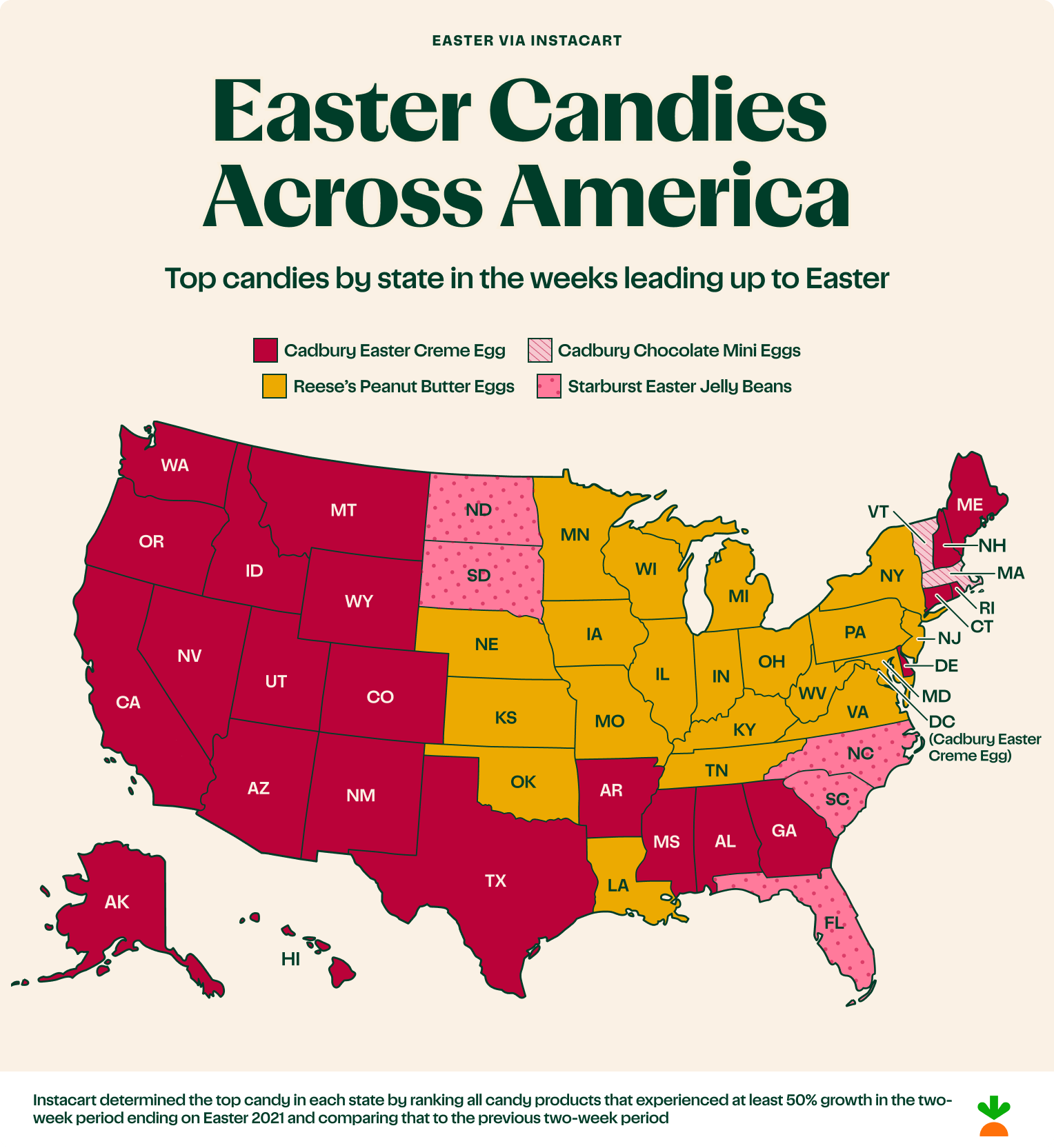 Easter Candy Map Shows the Favorite Treat in Each State