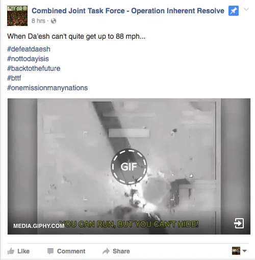 The U.S.-led Anti-ISIS Taskforce is Making Airstrike Meme GIFs