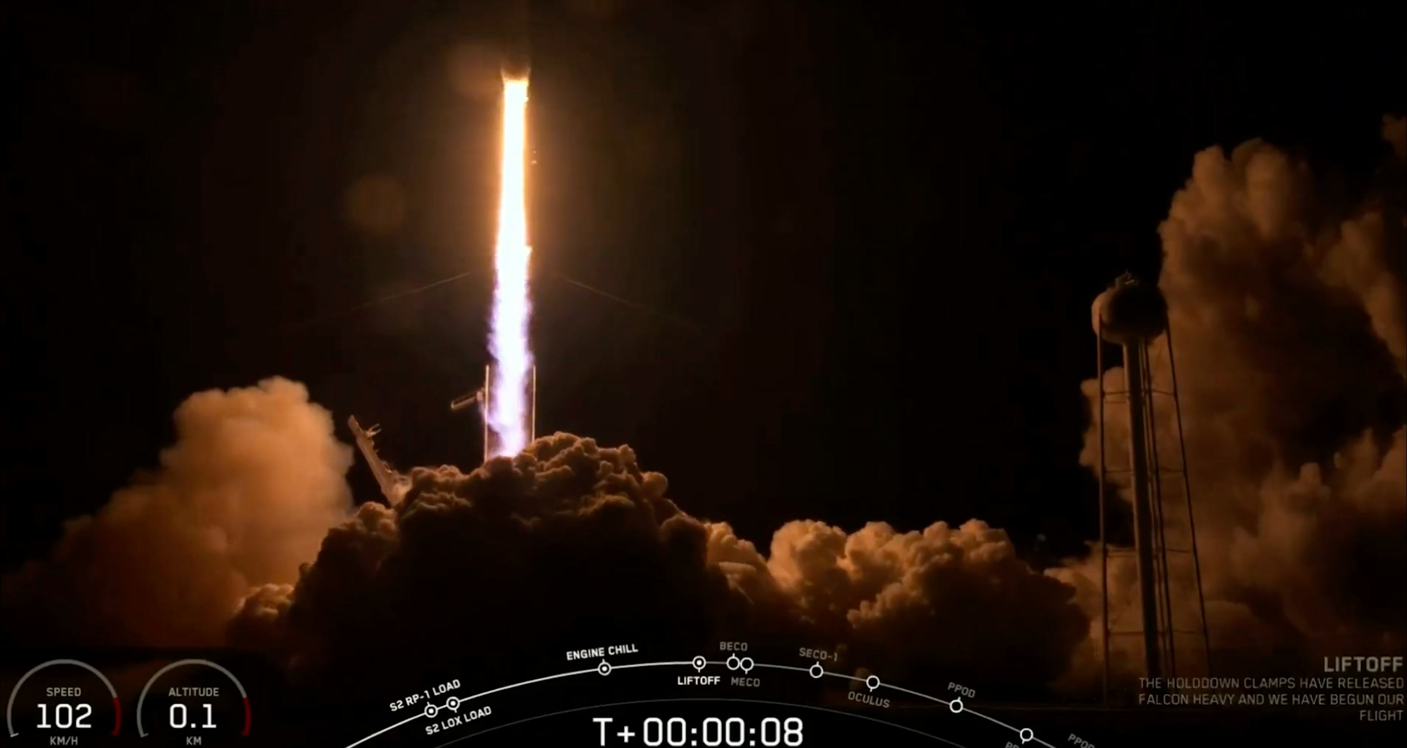 SpaceX: Watch Falcon Heavy Narrowly Miss Its Most Ambitious Landing Yet