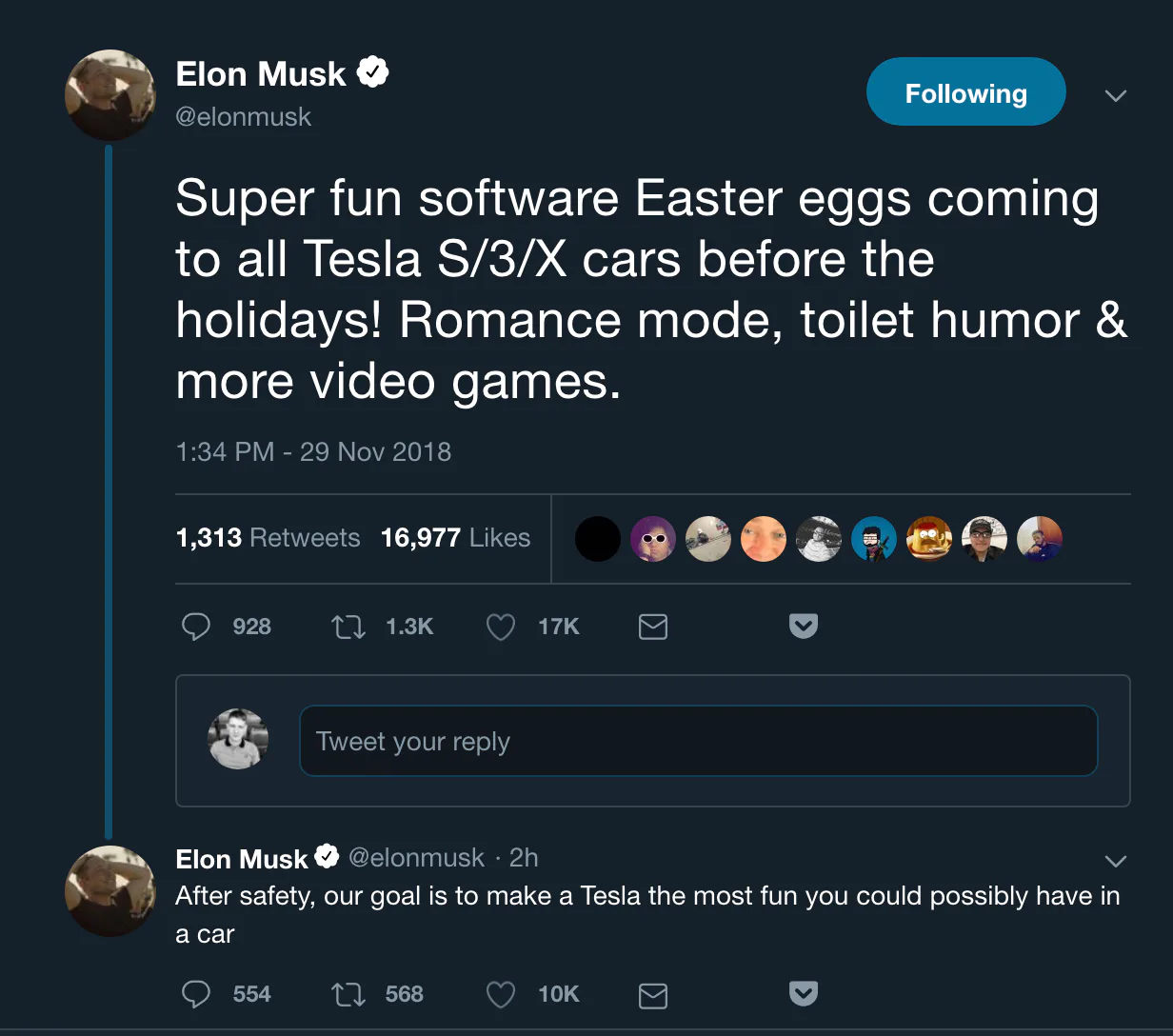 Tesla "Romance Mode" Will Debut Just Before Cars Become Fully Self-Driving