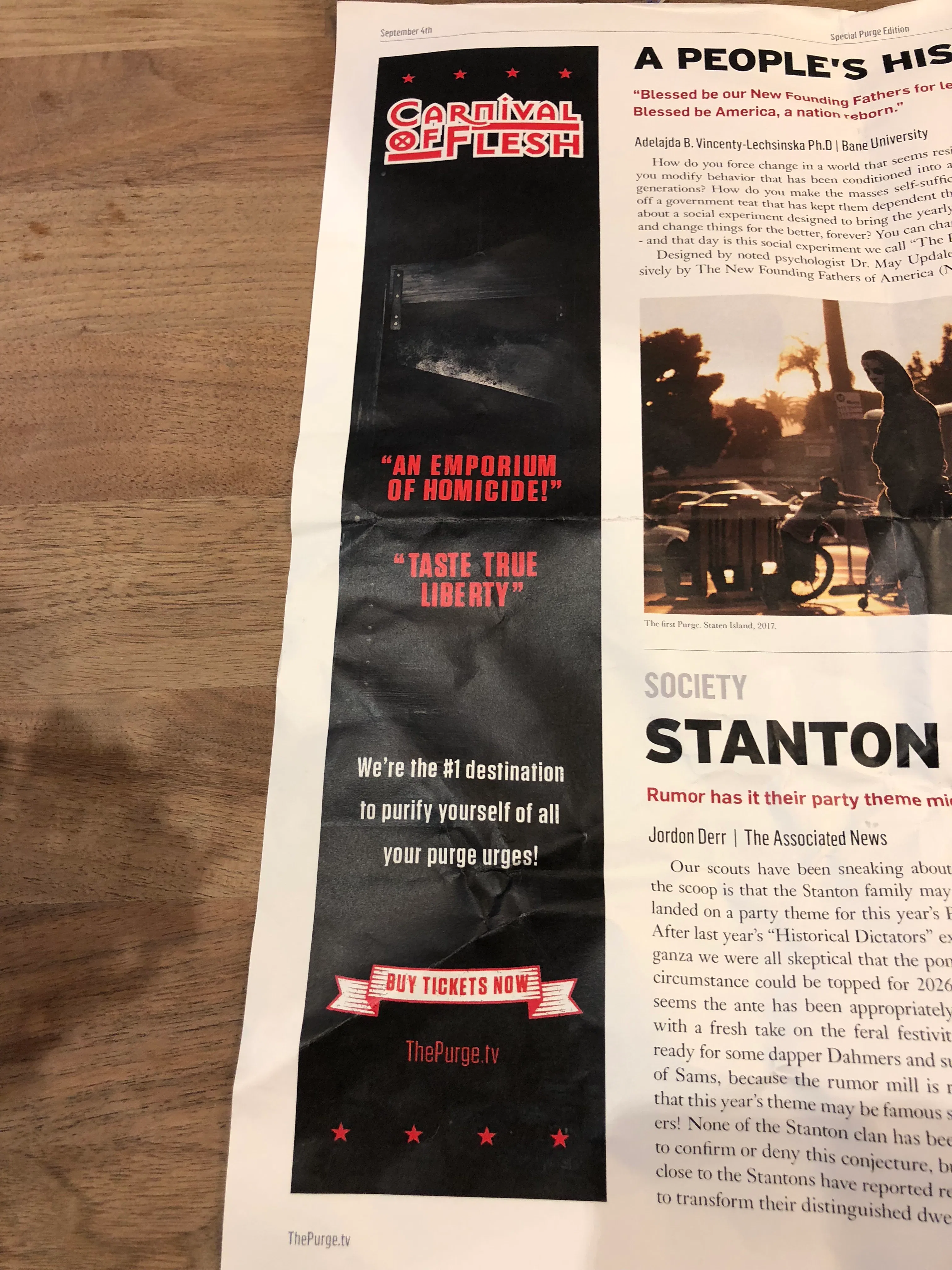 'The Purge' TV Show: Everything We Learned From Its Newspaper
