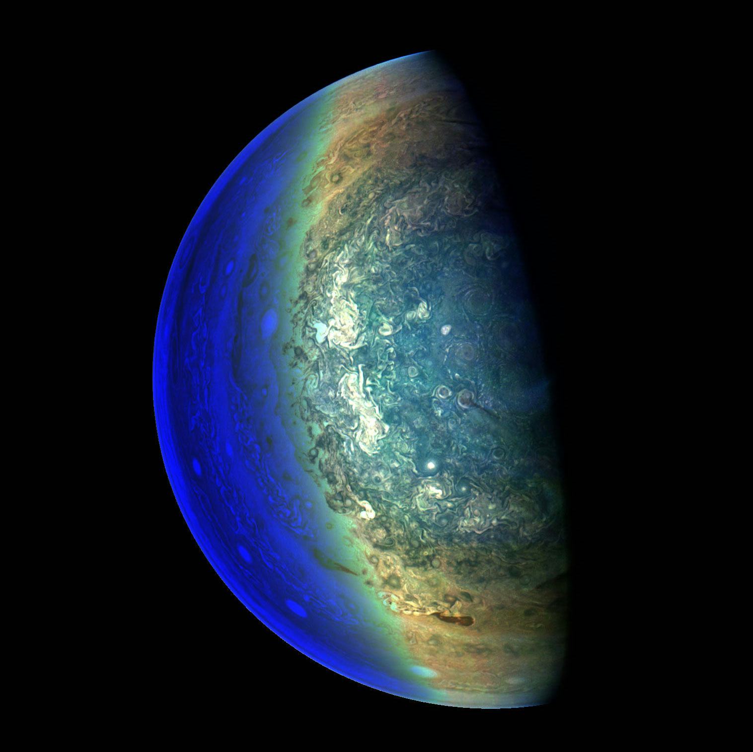 Jupiter's South Pole Looks Like a Literal Gem in New Image