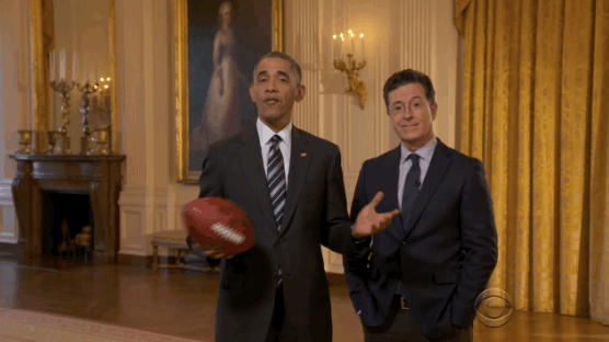 Colbert Plays Catch with Scott Kelly, President Obama, and Chewbacca