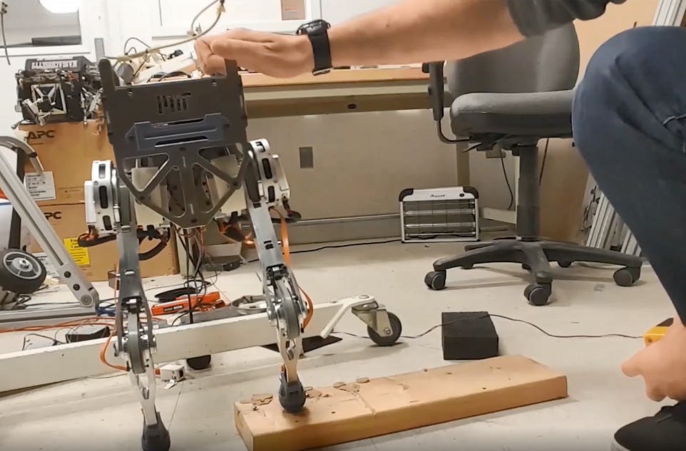 Watch robot legs perfectly mimic a human's movements