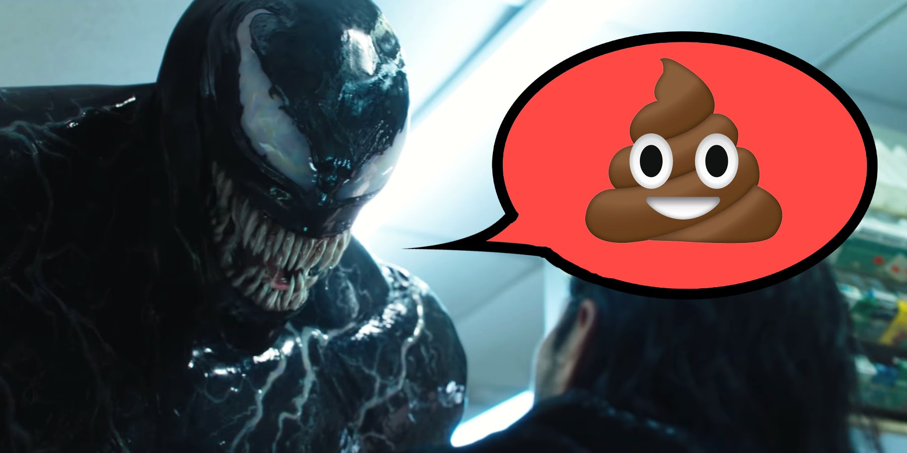 Venom Eats a Dude's Face and Says "Turd" in the New Movie Trailer