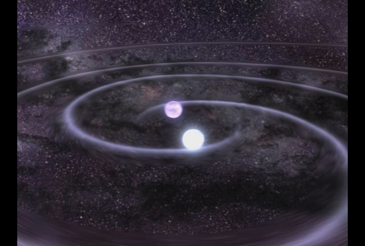 Violent merger of neutron stars gives birth to heavy chemical elements
