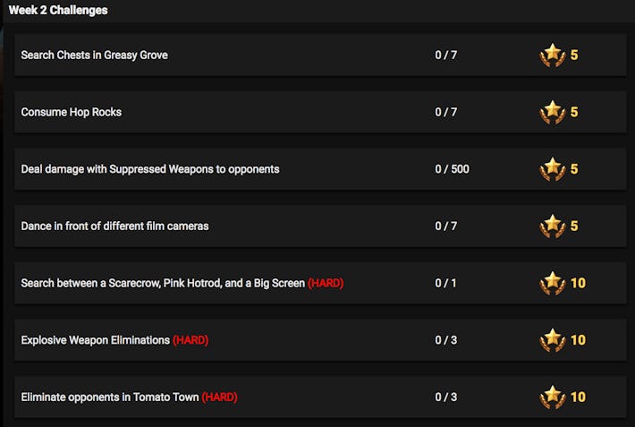 Leaked 'Fortnite' Season 4 Week 2 Challenges Have Players On the Hunt Again