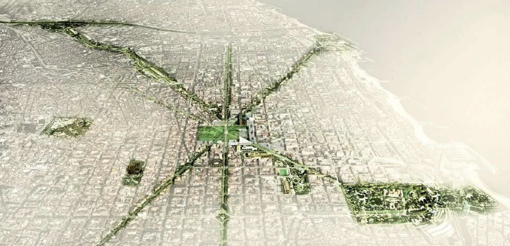 This Map Shows How Barcelona is Connecting Green Spaces
