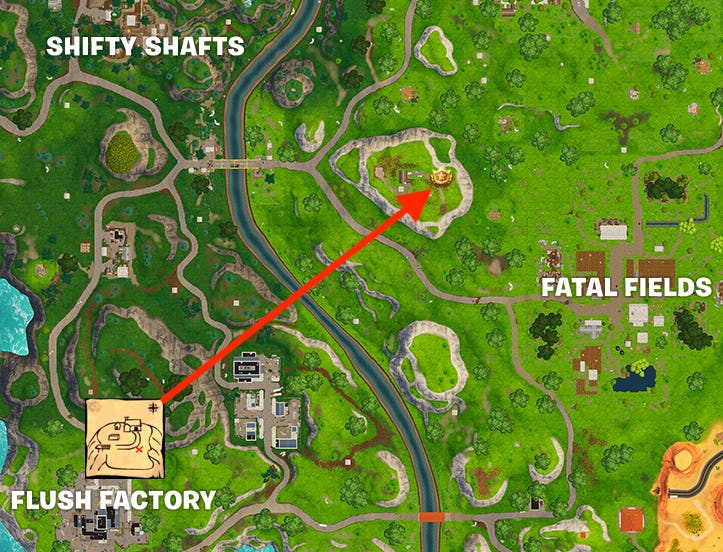 'Fortnite' Flush Factory Treasure Map Location: How to Find the Week 3 Spot