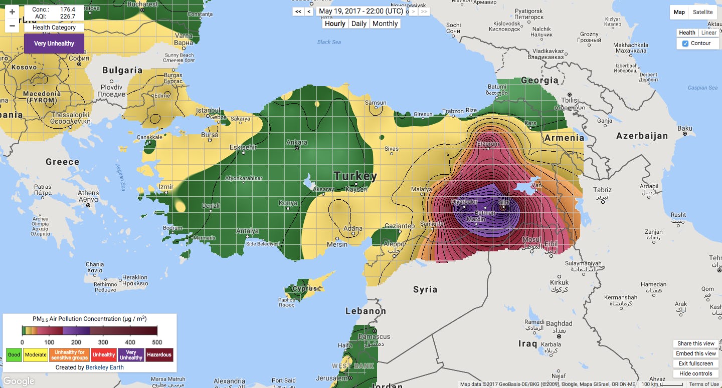 The Worst Air Quality in the World, Mapped