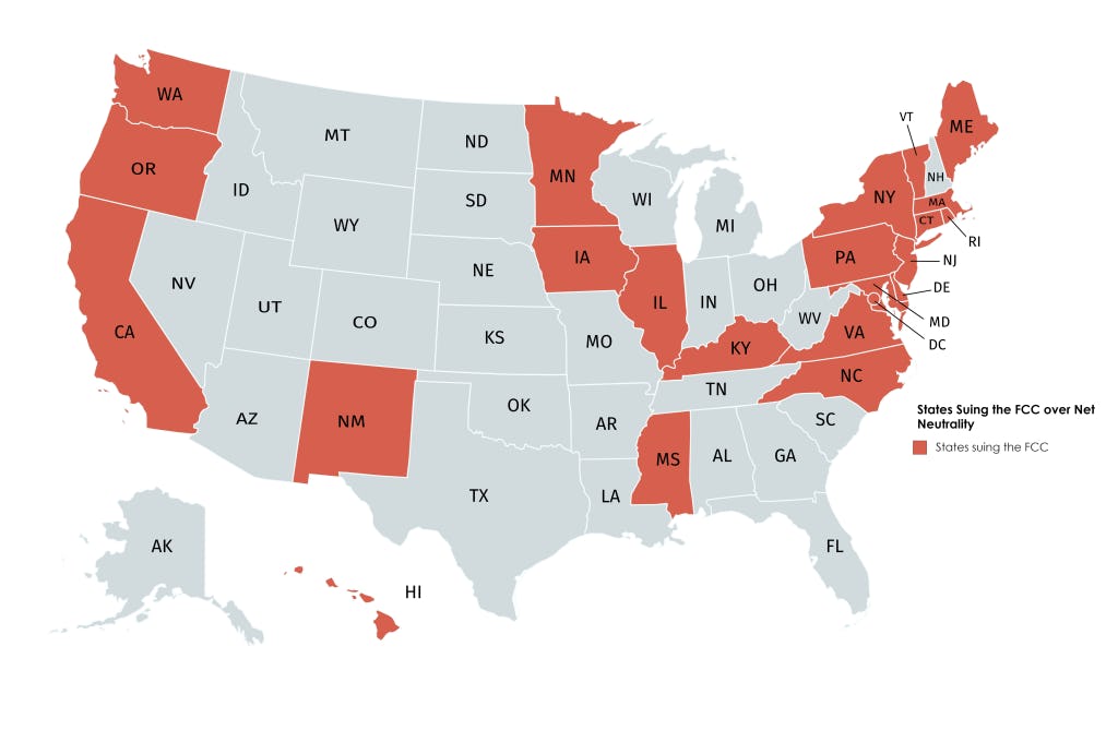 Net Neutrality: Maps Show Which States Are Fighting the FCC Repeal