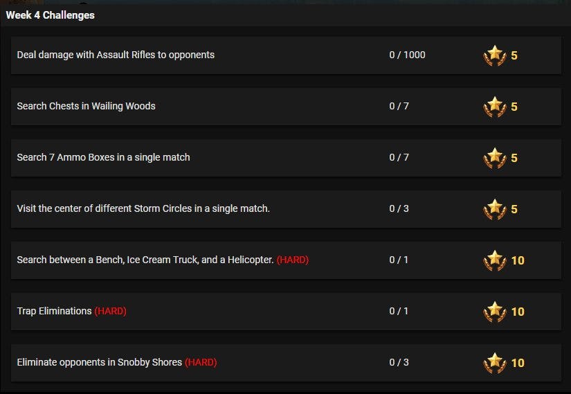 'Fortnite’ Leaked Week 4 Challenges: Storm Circles, Ammo Boxes, and More