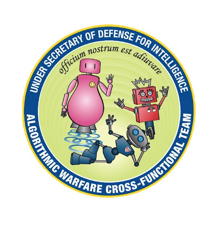 DoD's Cheery ‘Project Maven’ Seal Features Smiling Warfare Robots