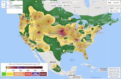 Maps Show Smoke From July 4 Fireworks Sweeping the Entire U.S.