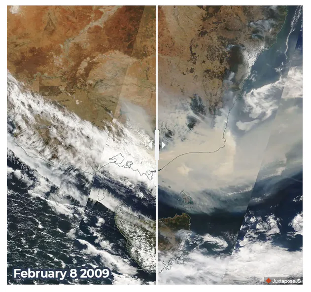 Devastating photos show before and after of Australia fires