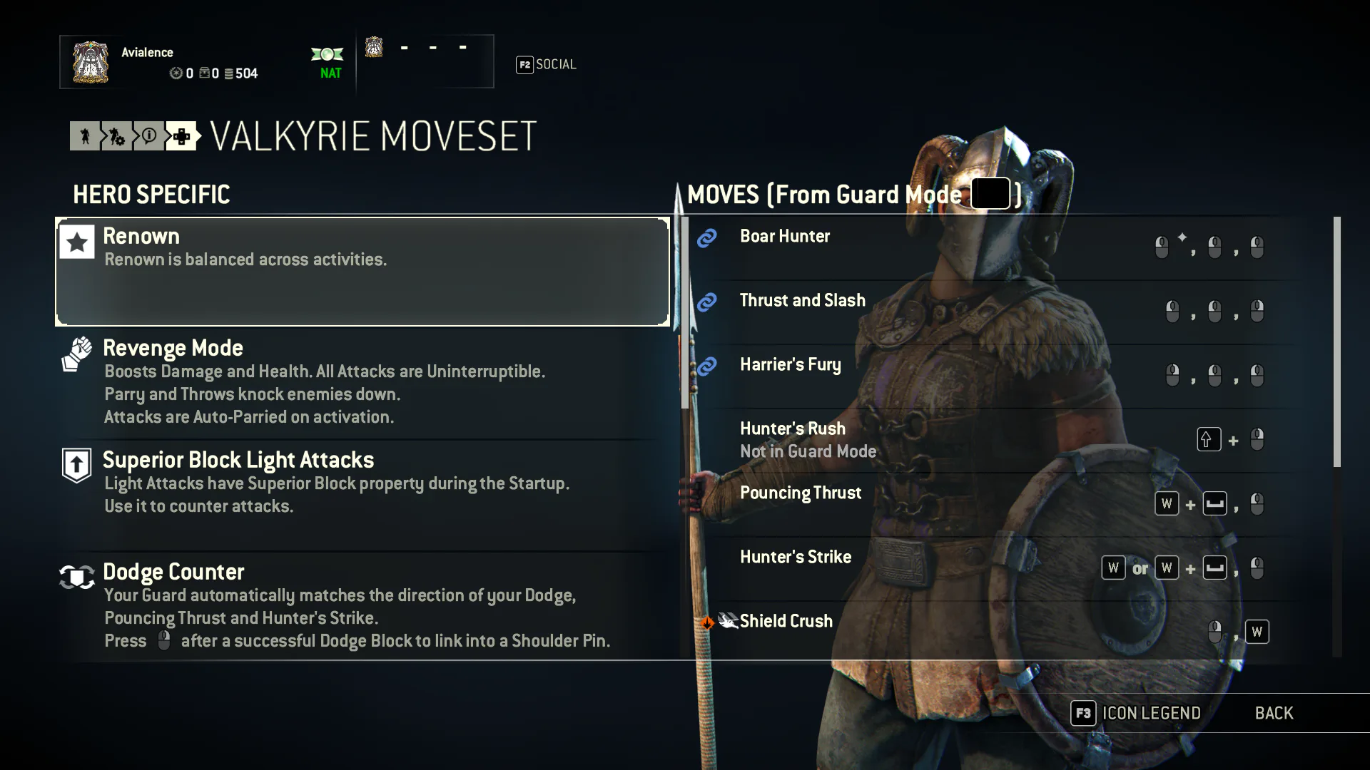 Practice One 'For Honor' Character Class