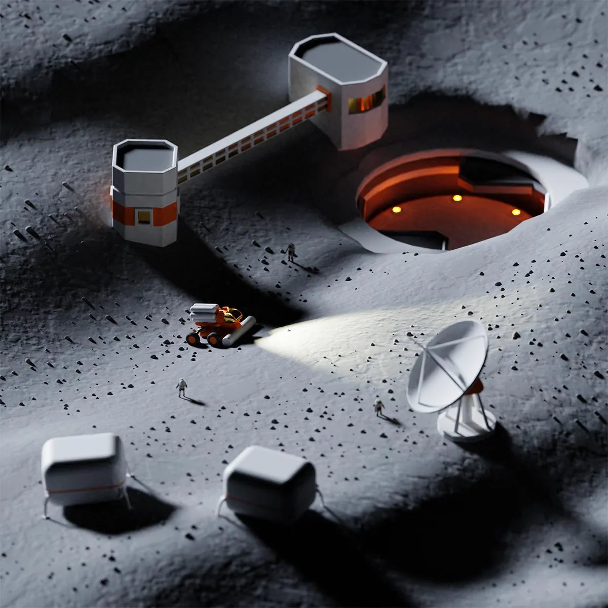 Moon habitat city concept shows how humans could live a comfortable life