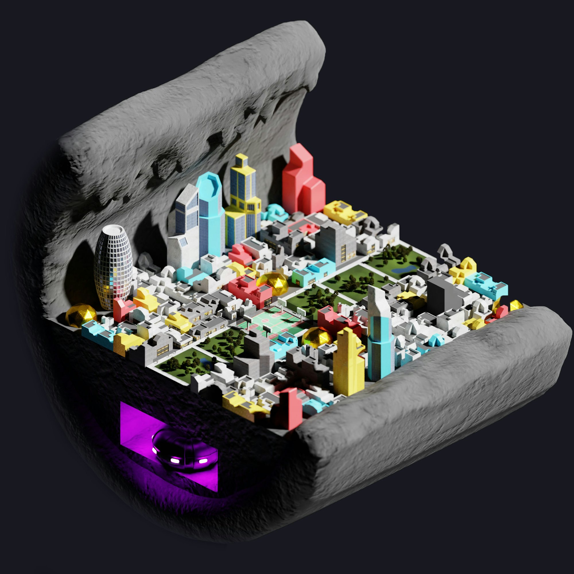 Moon habitat city concept shows how humans could live a comfortable life Moon habitat city concept shows how humans could live a comfortable life