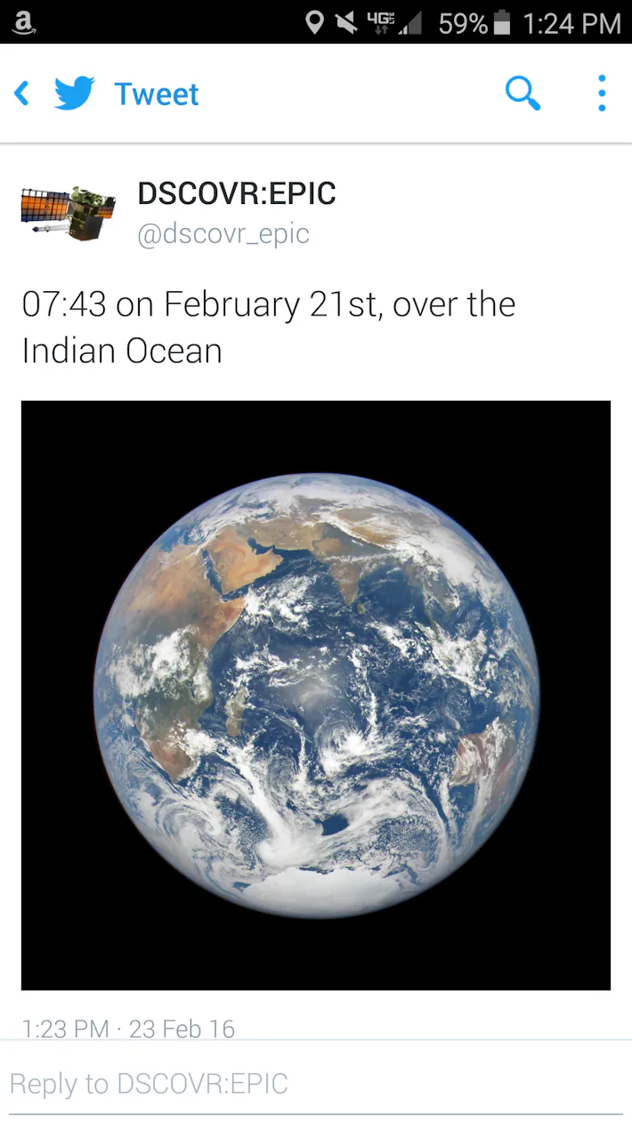 Get Pictures of the Earth Sent to Your Twitter Feed From a Million ...
