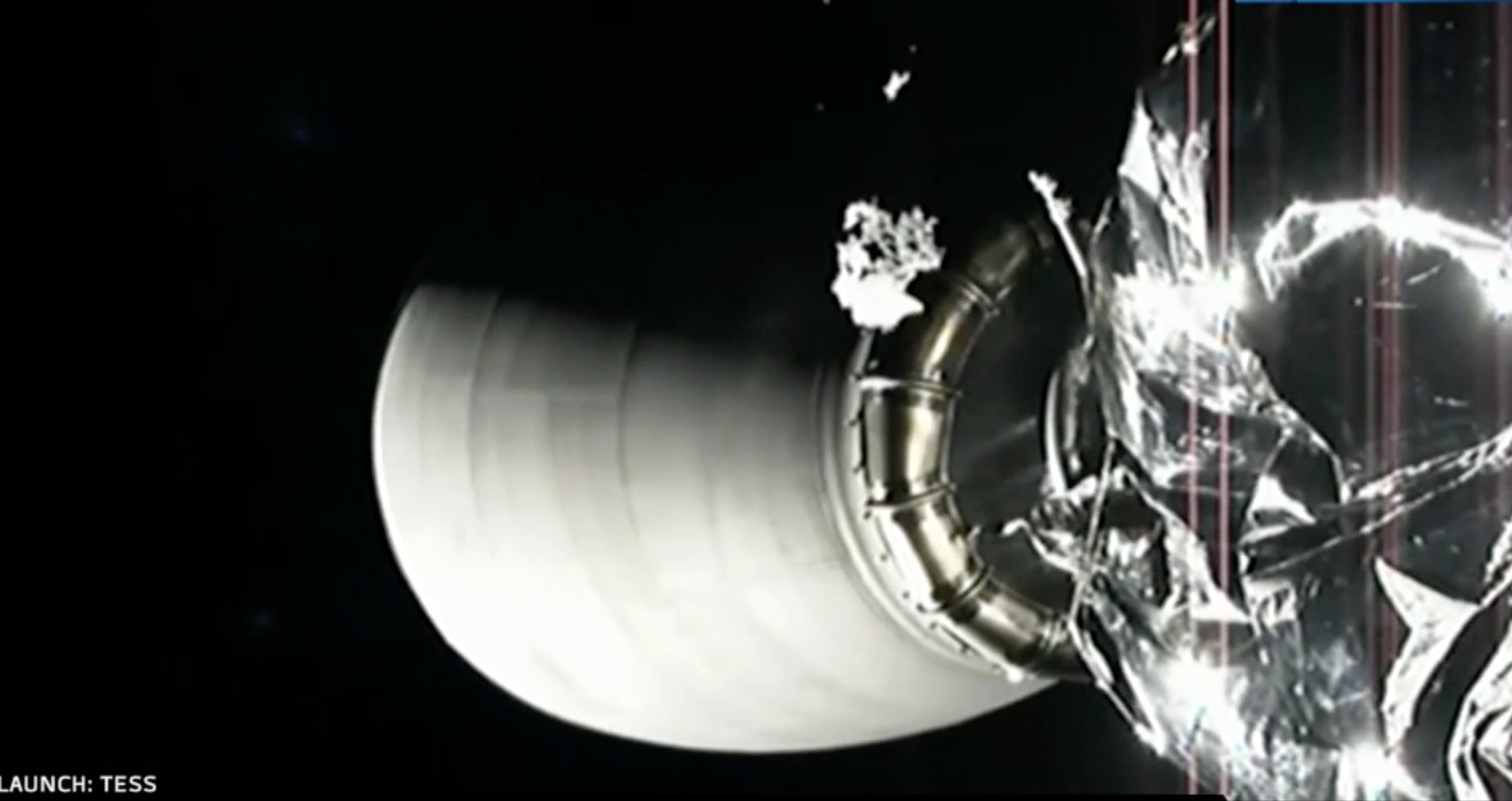 Watch This Piece of Ice Gently Drift Past the SpaceX Camera