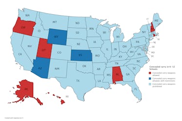 Which States Allow Teachers to Carry Guns? These Maps Explain