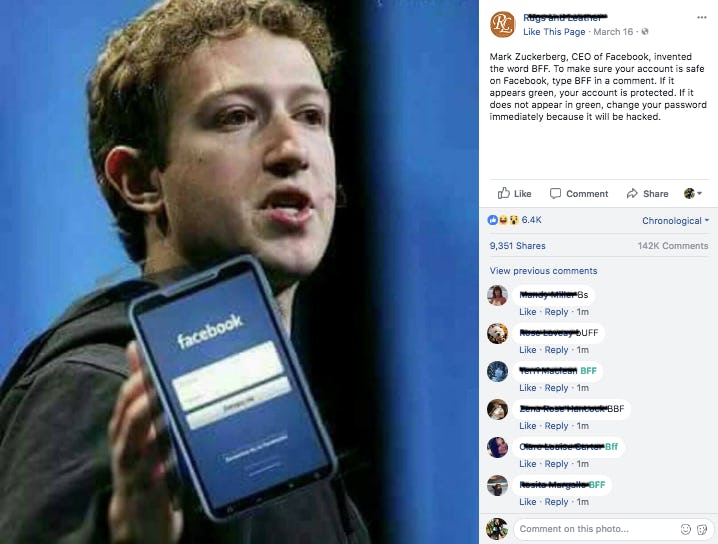 Facebook Green 'BFF' Meme Isn't Real and Mark Zuckerberg Never Said It Was